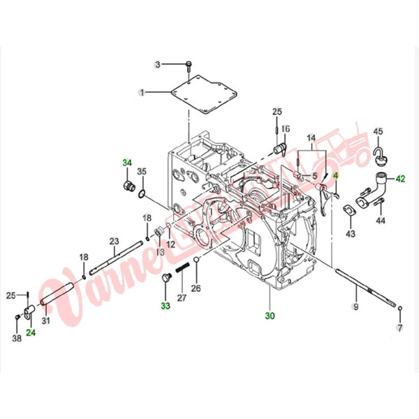 S046 REAR AXLE CASE, PTO SHIFT for Branson 3510H (AC00516) – Varner Parts
