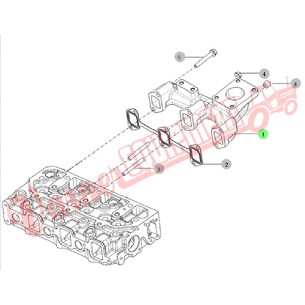 A33_006 EXHAUST MANIFOLD for Branson 3015R (AC01091) – Varner Parts