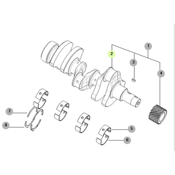 A05_004 CRANK SHAFT ASS'Y OPTION for Branson 3015R FL (AC02154 ...