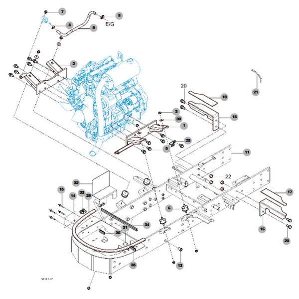 207 ENGINE MOUNTING for Branson 2505H SR (AC02240) – Varner Parts