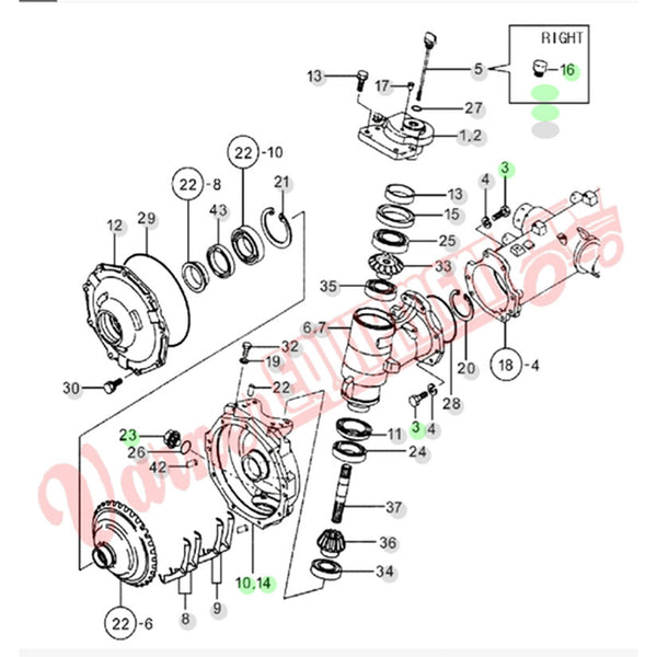 S019 GEAR CASE FRONT AXLE for Branson 3510H (AC00516) – Varner Parts